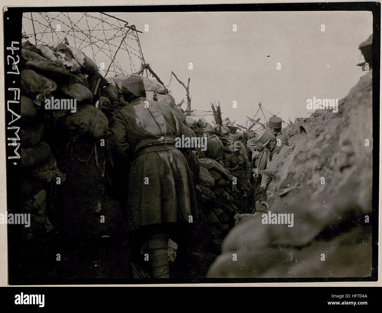 Frontline trench at Podgora South, with listening observation posts ...