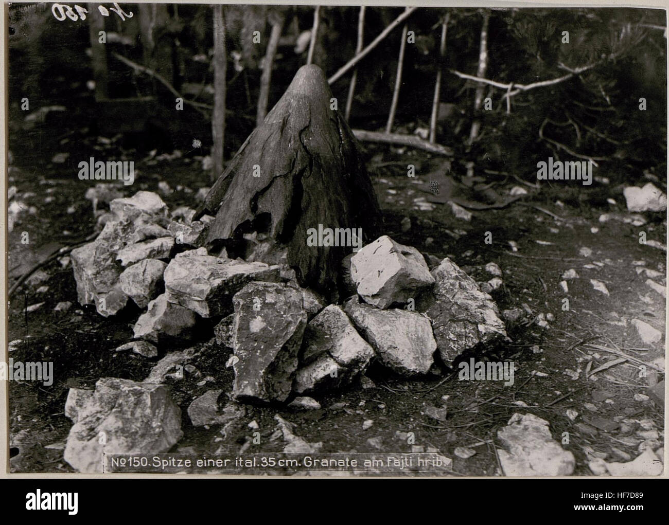 Italian 35cm shell tip at Fajti hrib, World War I, Europeana ...