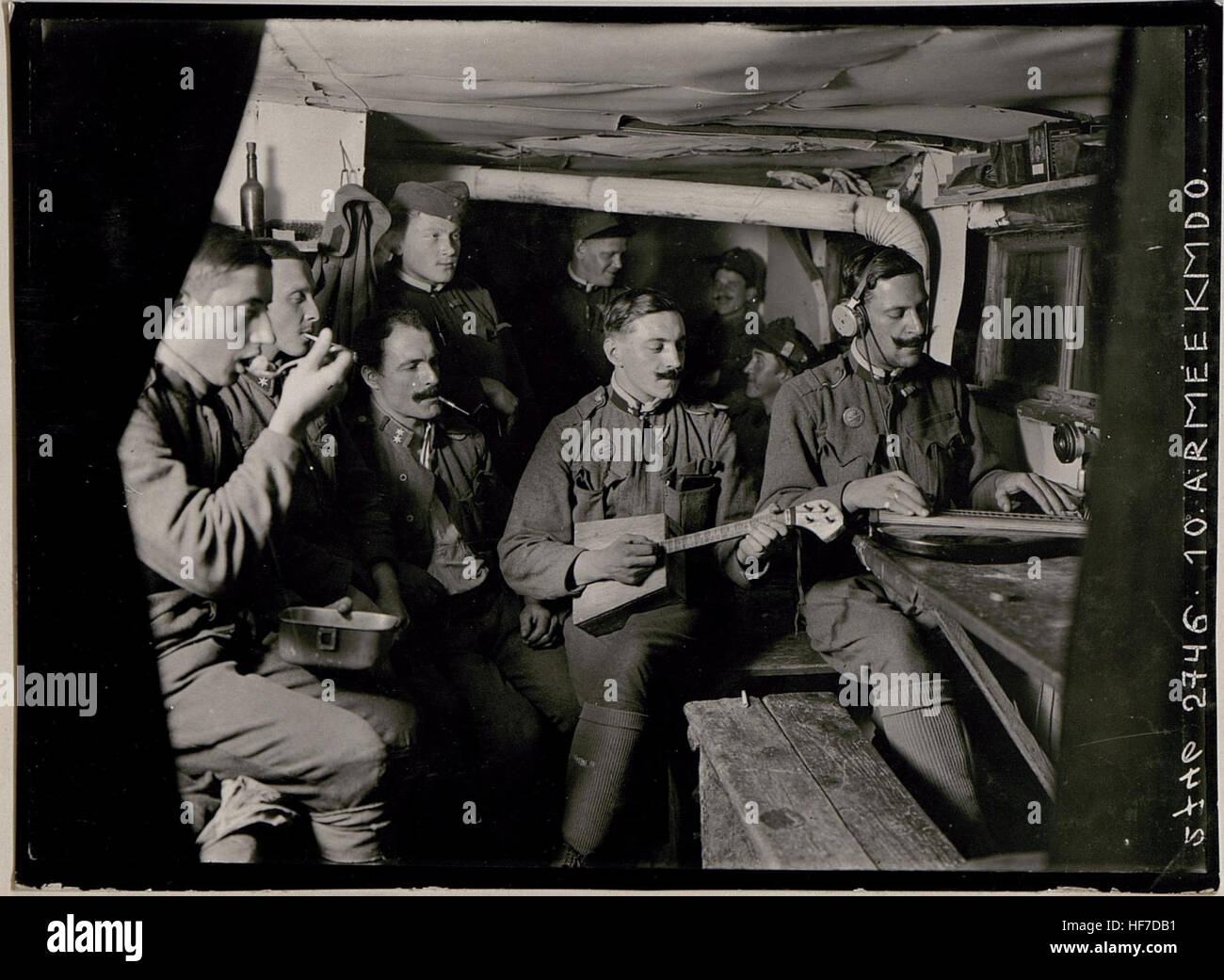 Soldiers in the bunkers of Battery Mocenza, WWI Stock Photo - Alamy