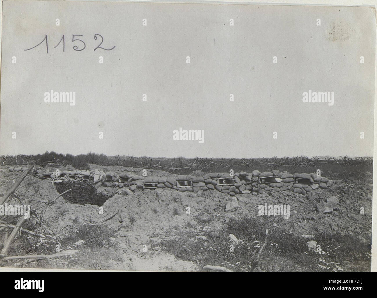 German trenches in Krasnolesie, Russian front, during World War I ...