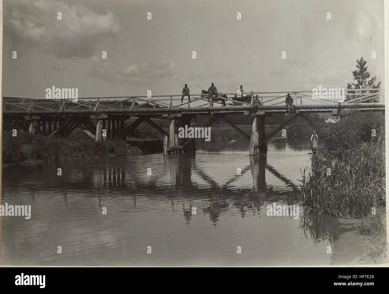 Replacement construction for the burned Zl. Lipa Bridge at Litwinow ...
