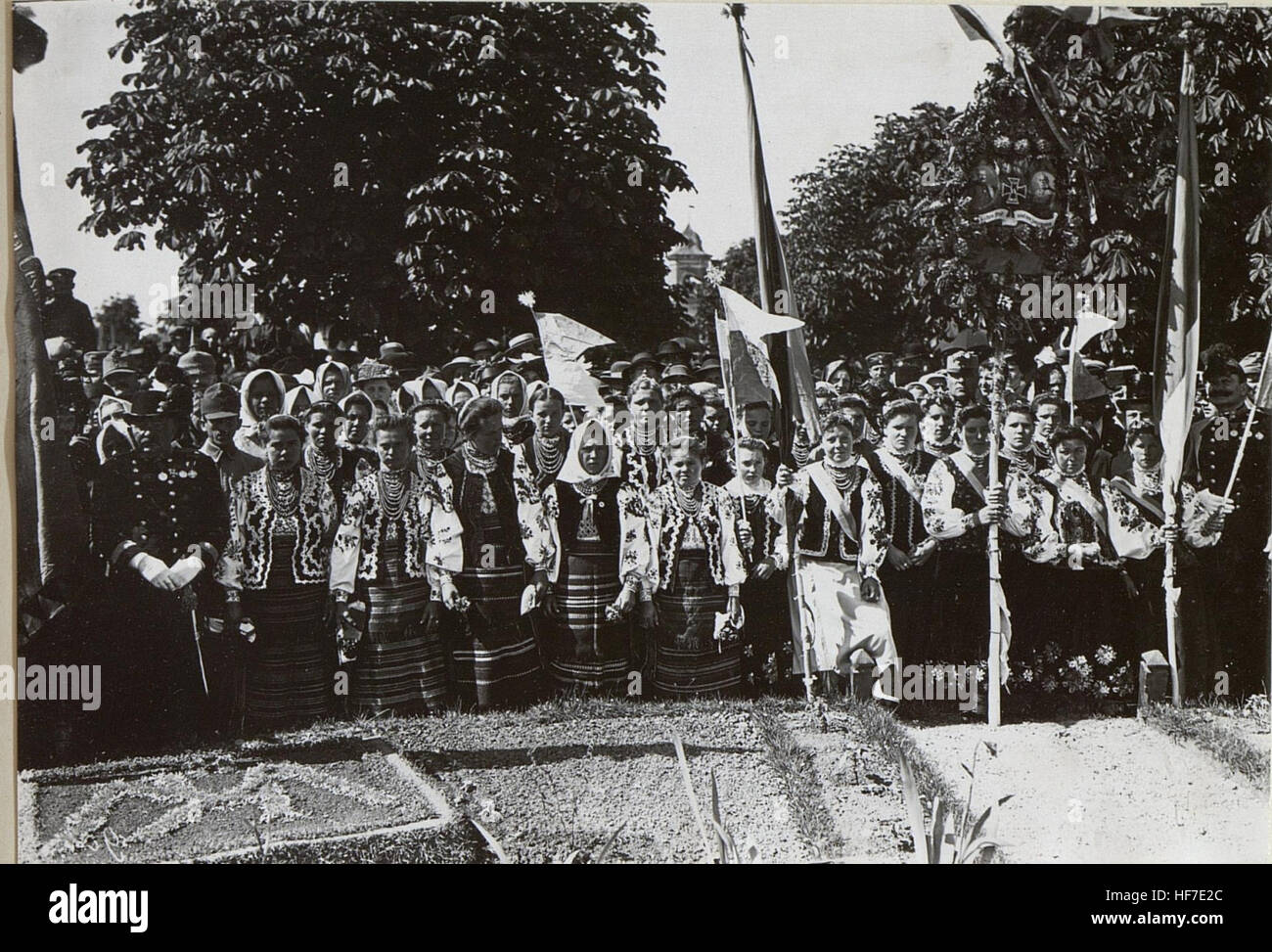 A photograph of a Ukrainian youth procession in Stryj, marking the ...