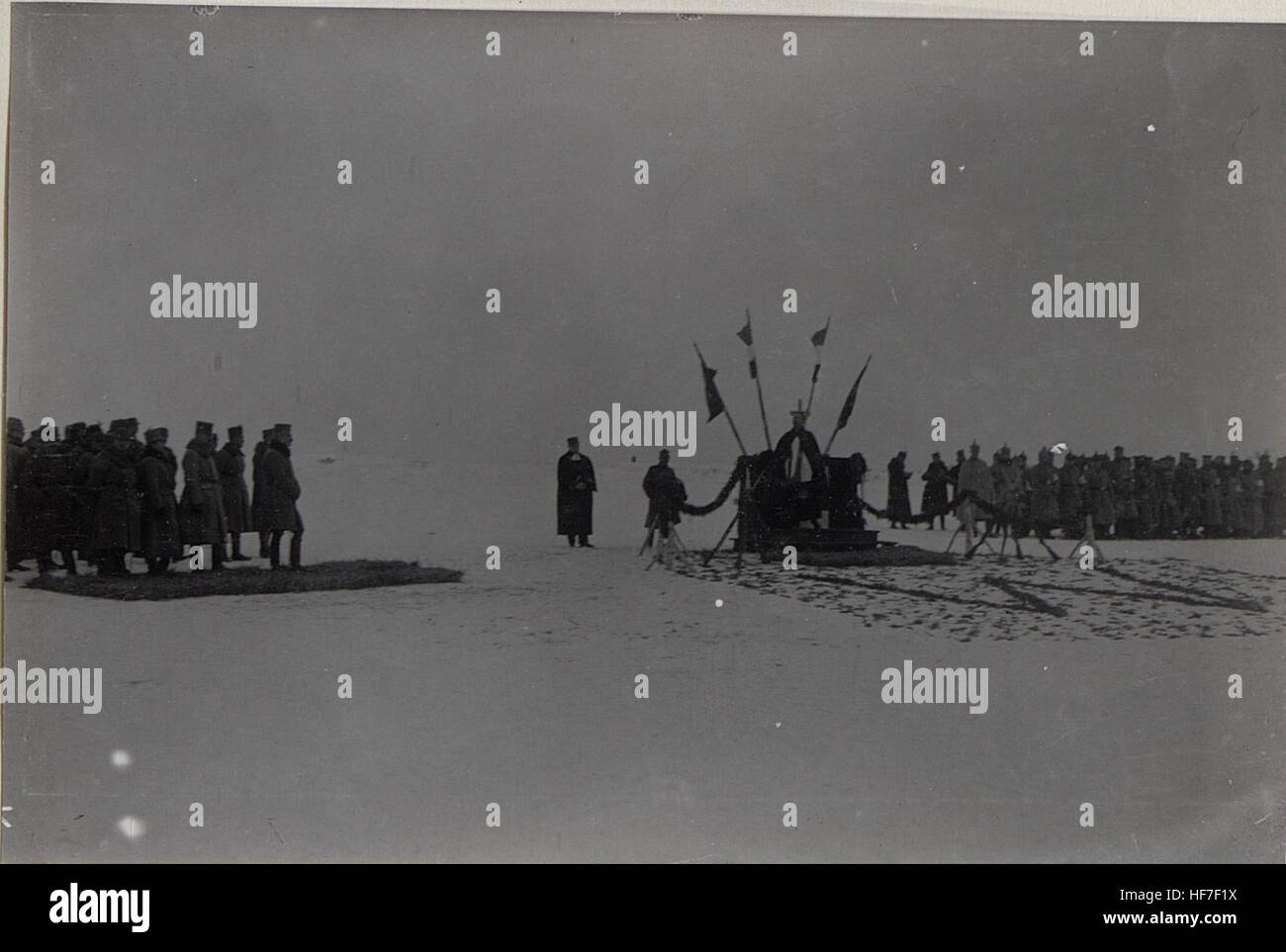German Kaiser’s celebration, showing an altar with a group of ...
