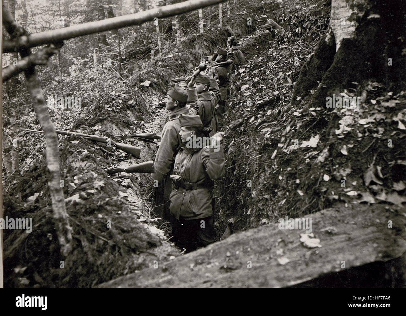 A historical image from the Europeana Collections, showing a Feldwache ...