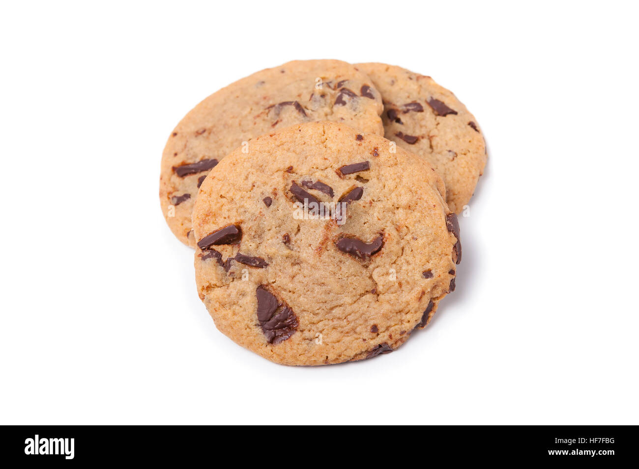 Three chocolate chip cookies hi-res stock photography and images - Alamy