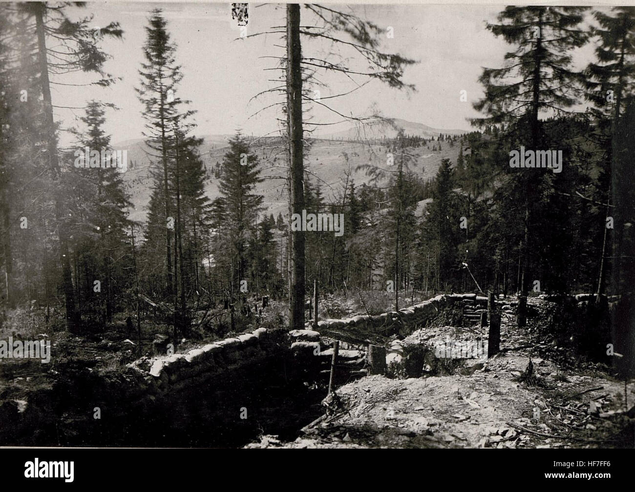 This historical map, dated from World War I (1914-1918), shows the ...