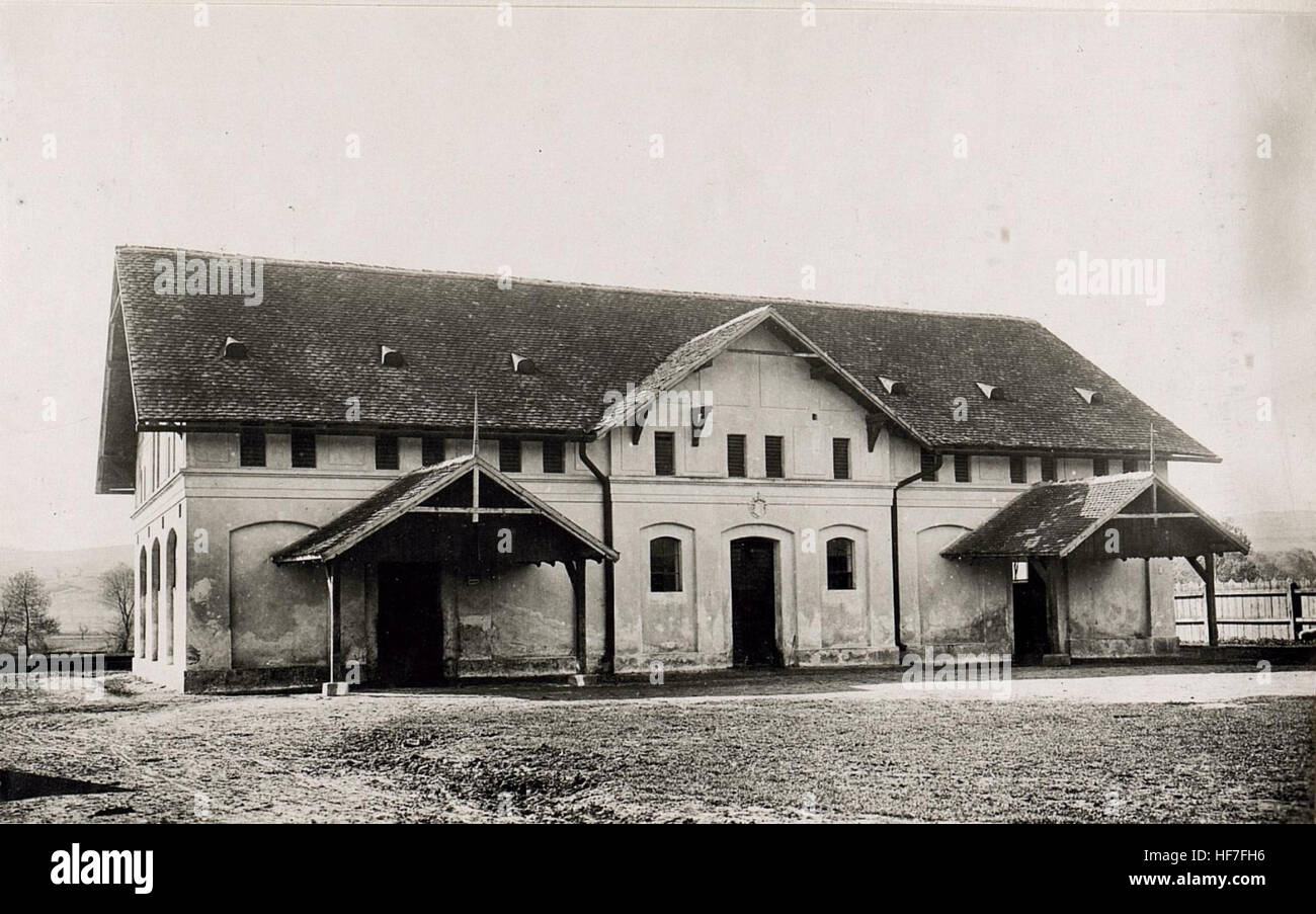 This historical photograph shows the Schlachtviehdepot (slaughterhouse ...