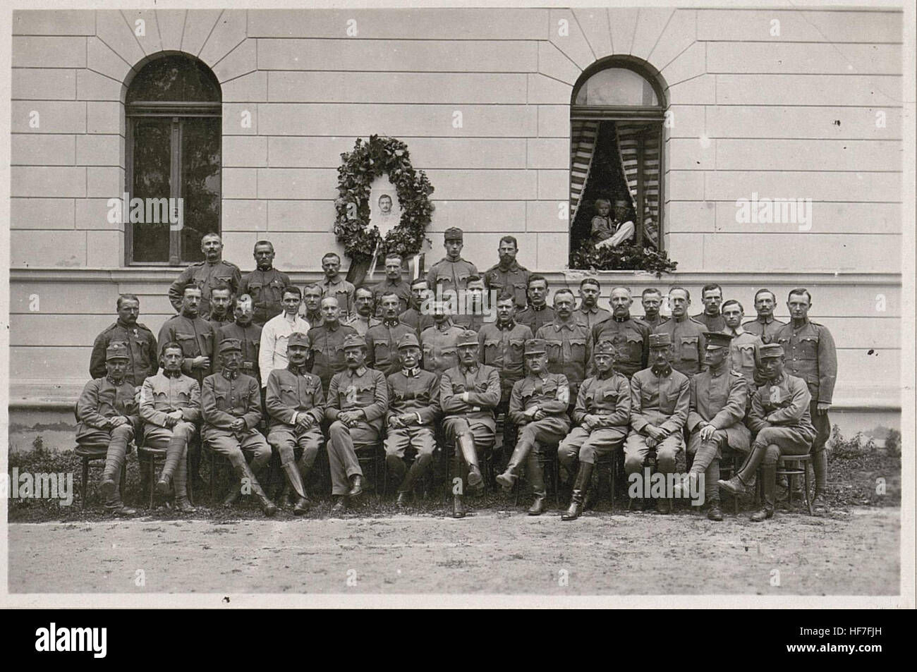This historical photograph from the First World War depicts a military ...