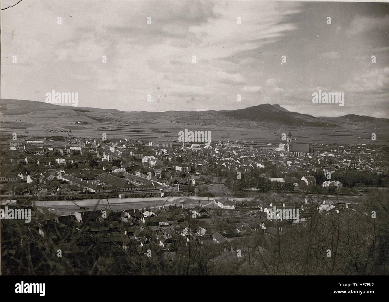 A panoramic view of Bistritz, possibly taken during World War I. This ...