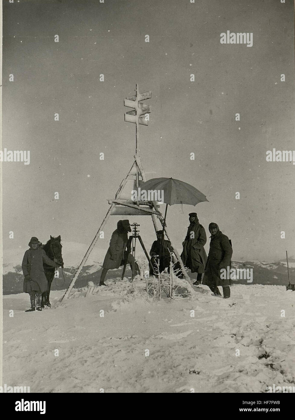 This document from the First World War details triangulation and survey ...