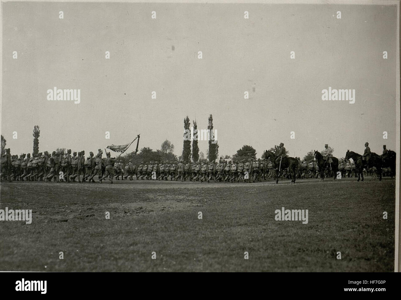 This historical photograph depicts the military units of the 93rd, 54th ...
