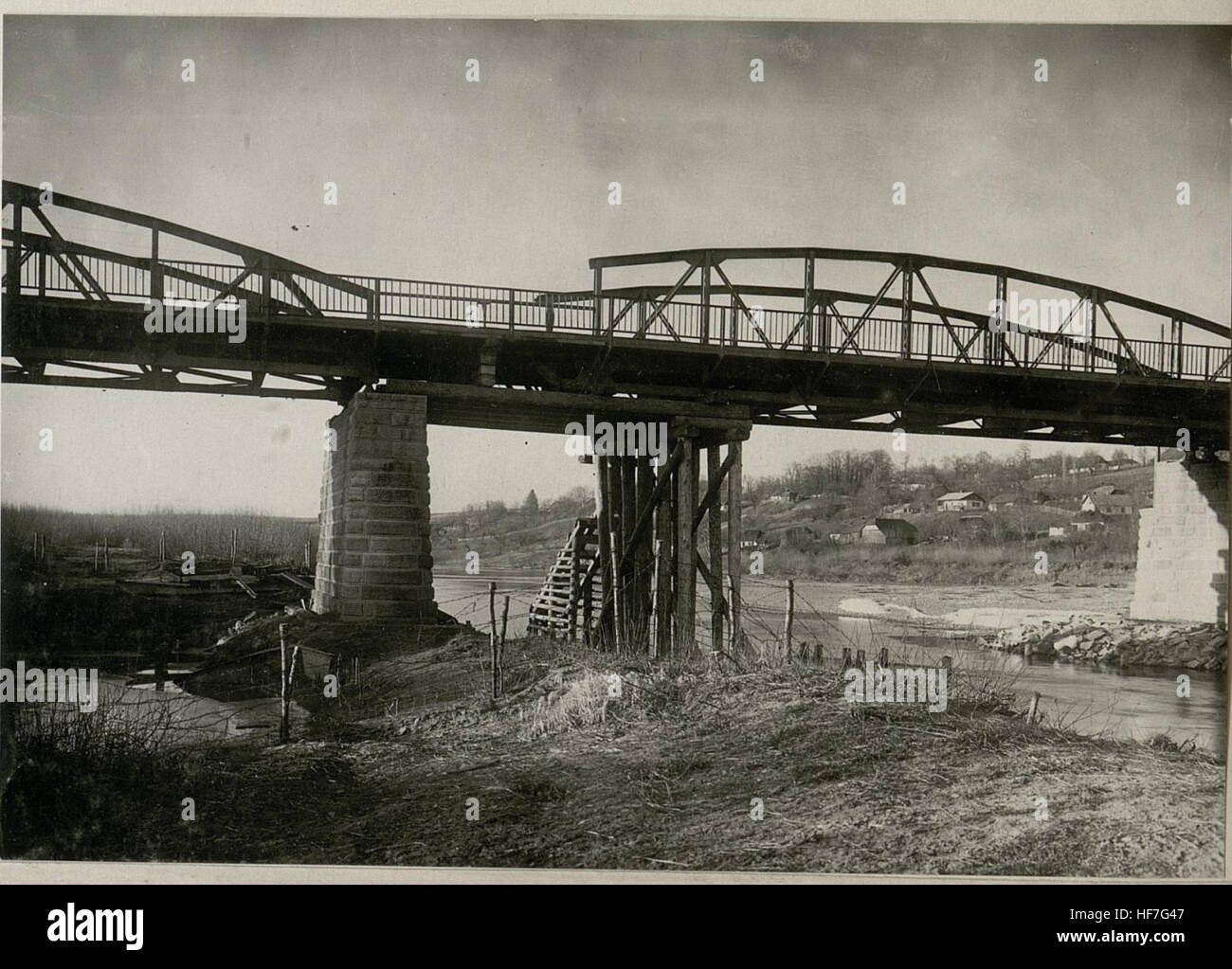 A historical image from the First World War, showing the Waschkoutz ...