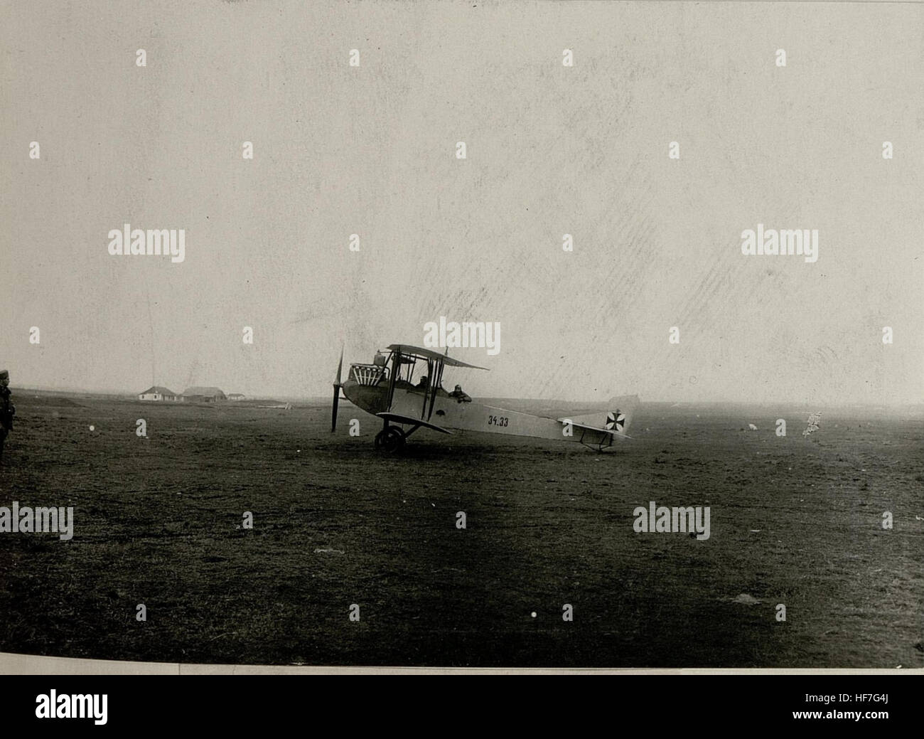 This photograph from the First World War depicts a biplane from the ...