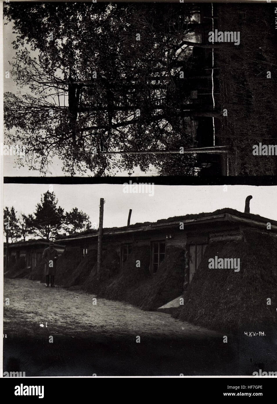 Photographs from the First World War show military observation posts ...