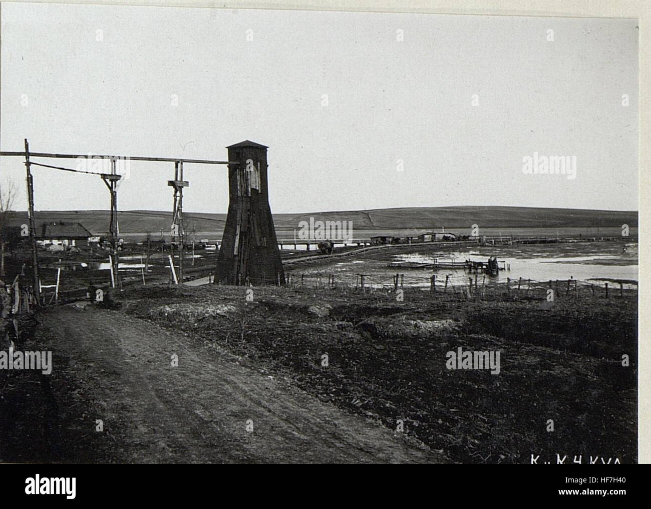 A historical photograph or map from World War I showing a specific ...