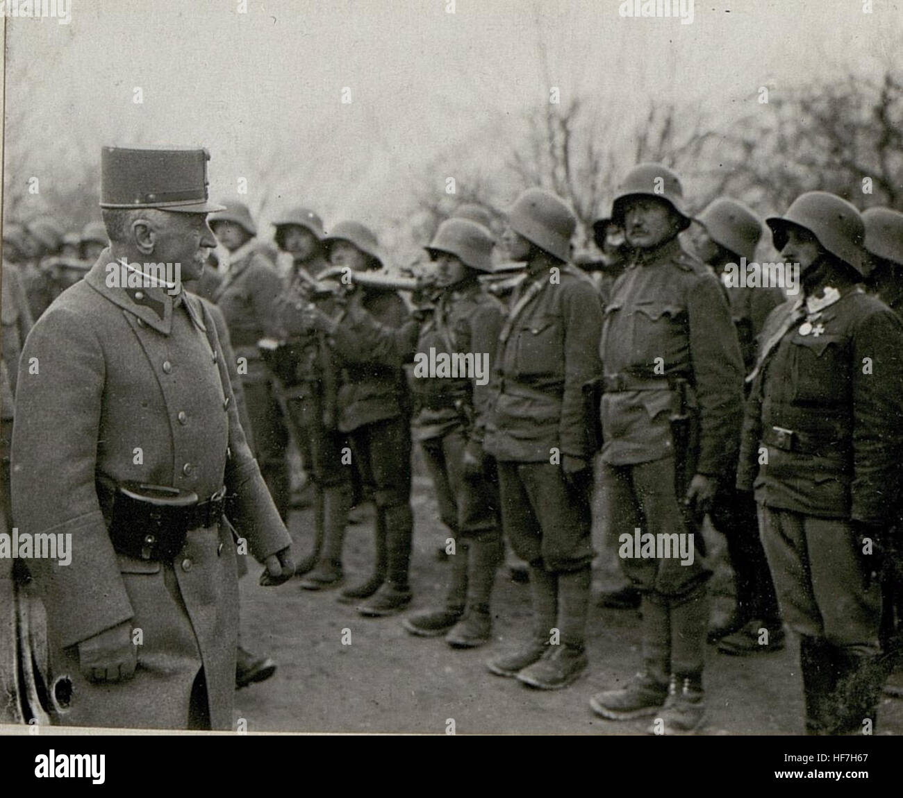 This image from the Europeana Collection depicts a military inspection ...