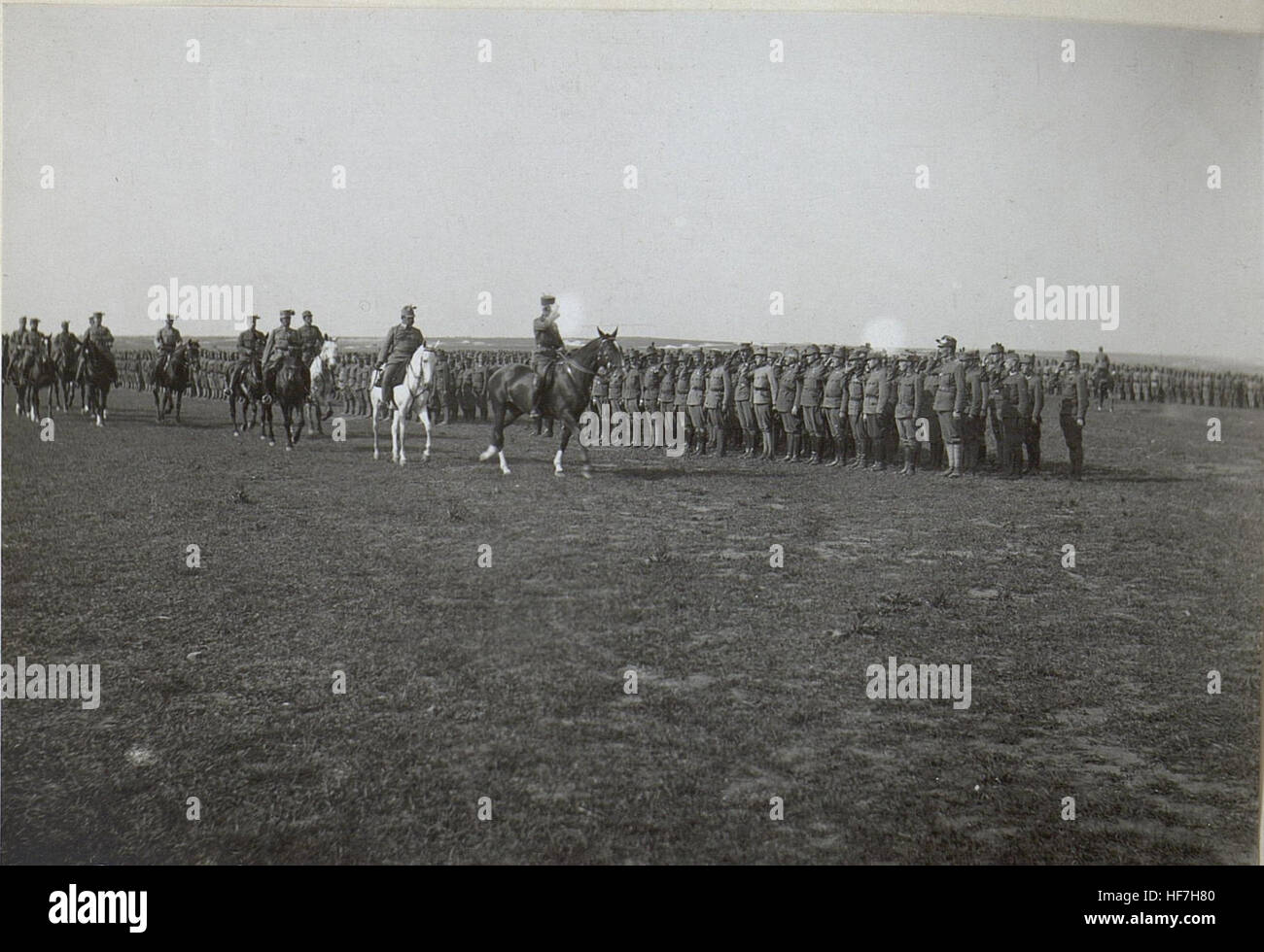 This historical image from the World War I era, titled 'Bischof-Parade ...