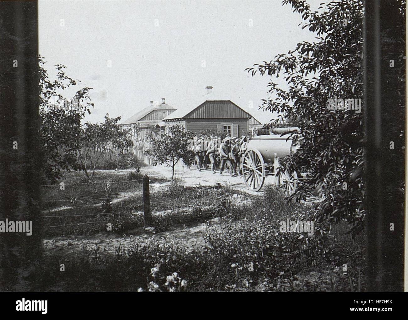A historical photograph showing Russian prisoners in Kowel during the ...