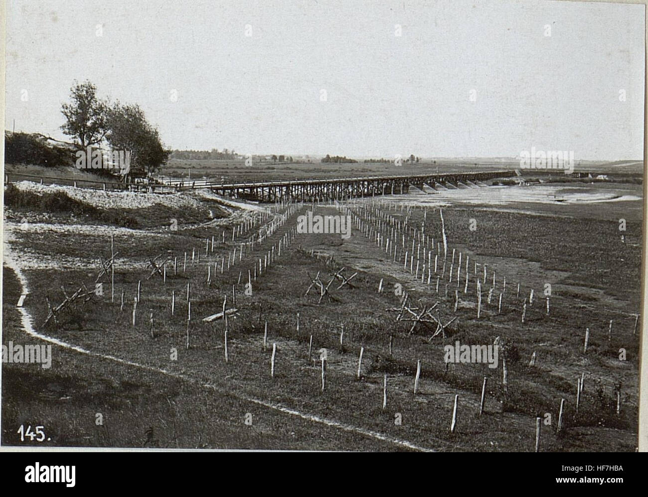 A map depicting the positions and obstacles at the Styr Bridge in ...