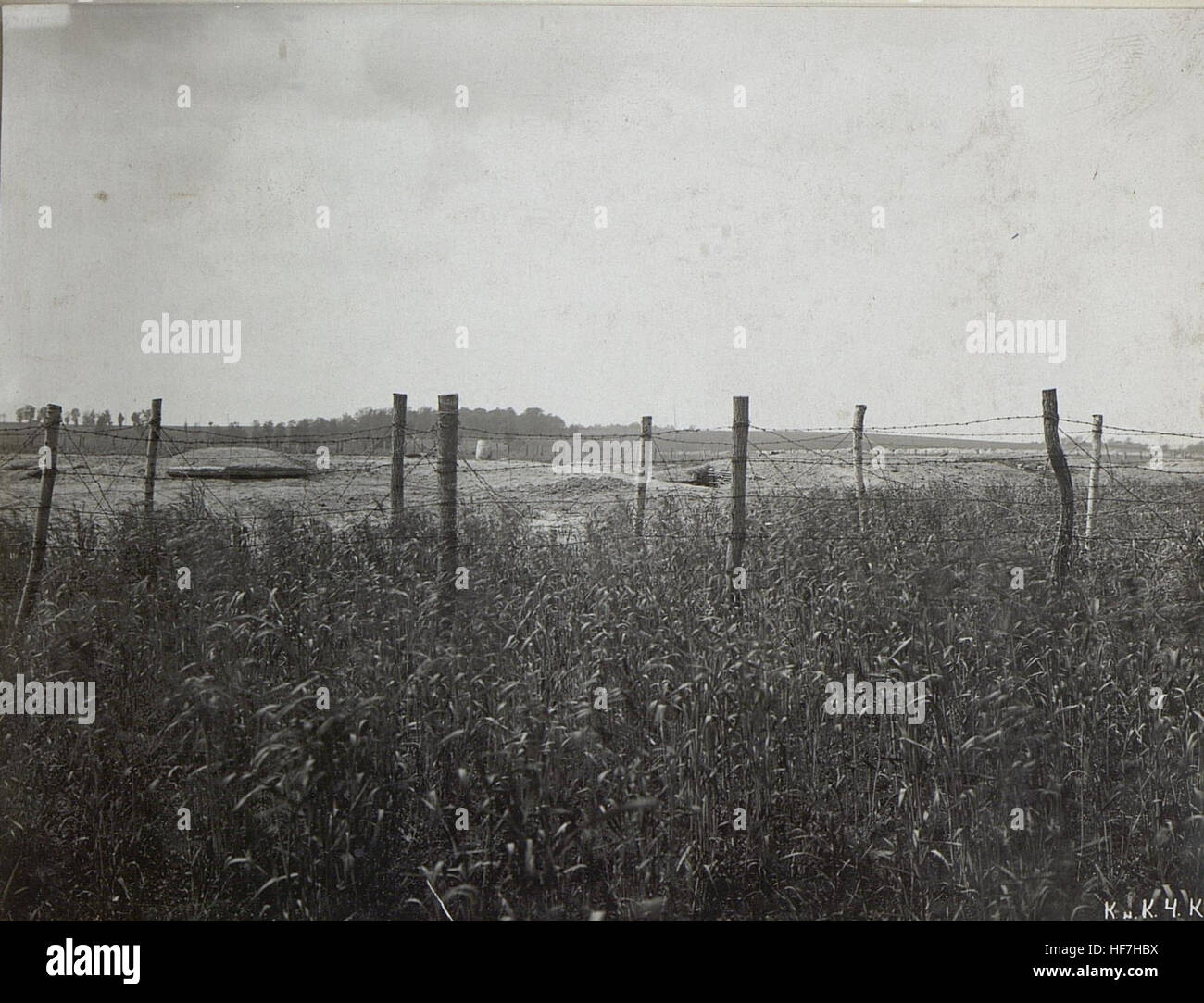 This World War I-era image shows a German observation post and machine ...