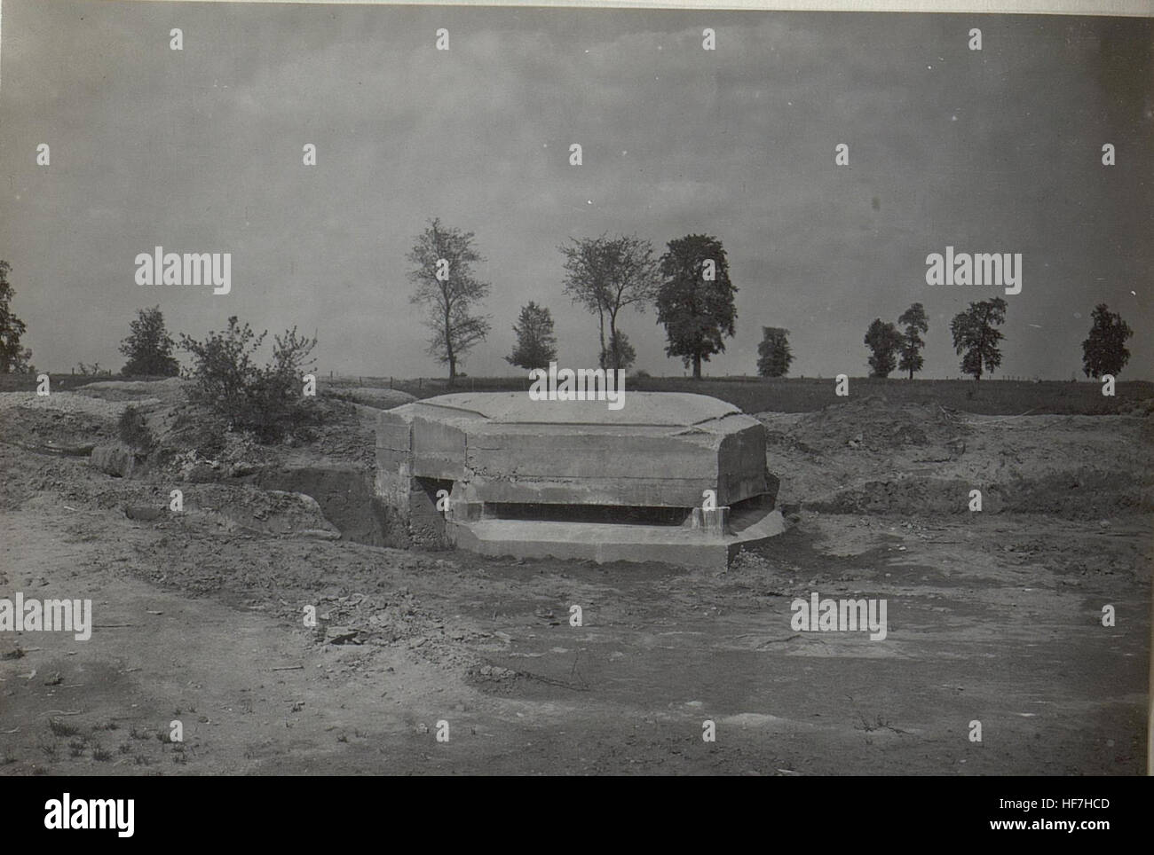 This photograph depicts a World War I artillery observation post ...