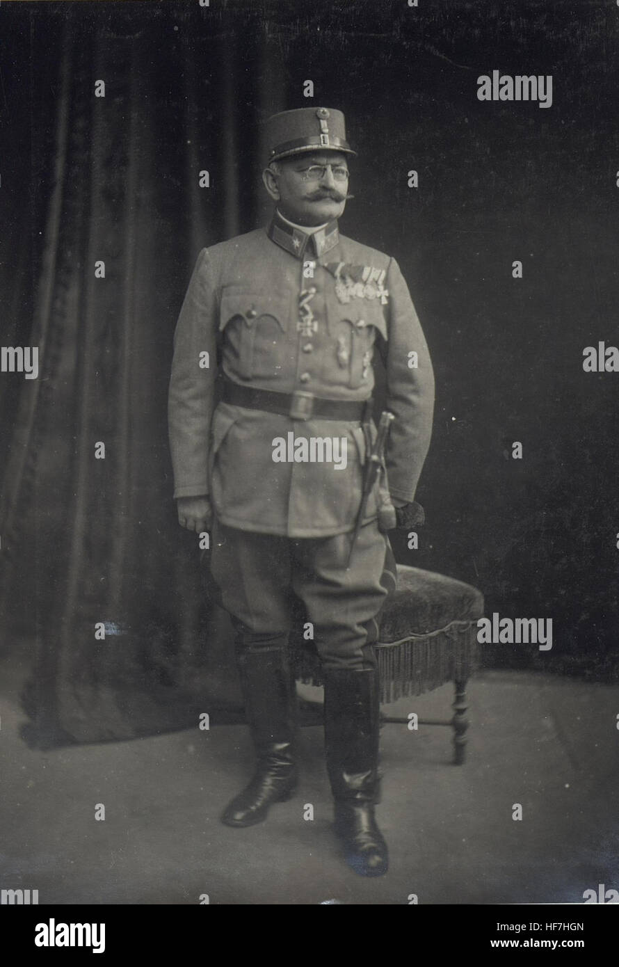 This photograph from the First World War depicts generals of the Austro ...