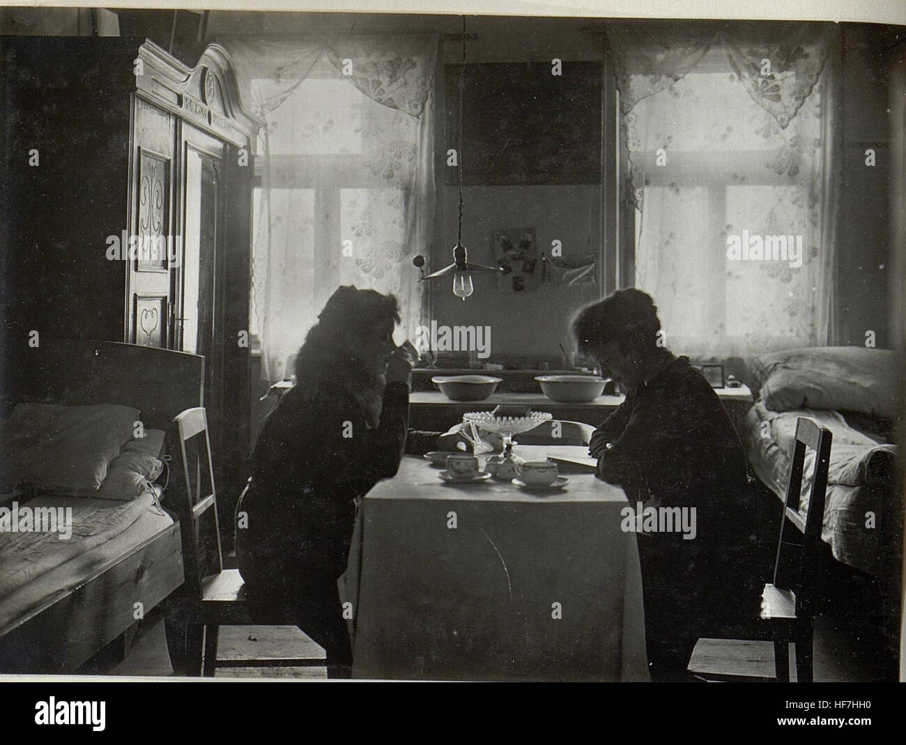 This illustration depicts women and their living quarters at the ...