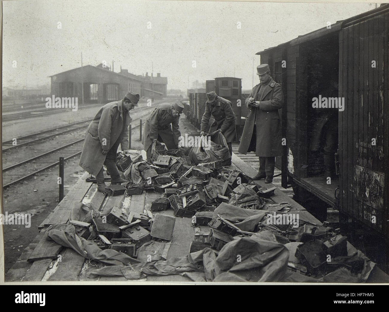 This historical map depicts infrastructure, operations, and factories ...