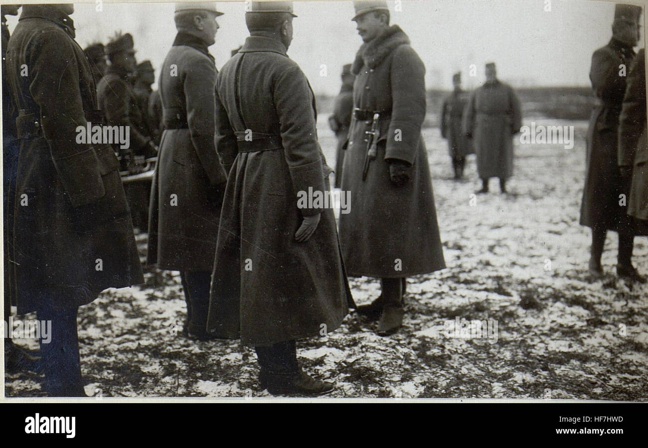 This historical photograph captures high-ranking military officers and ...