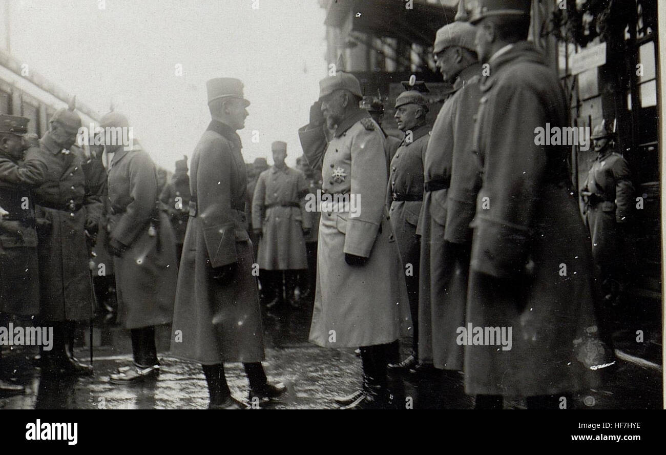 This historical image depicts high-ranking military officers and ...