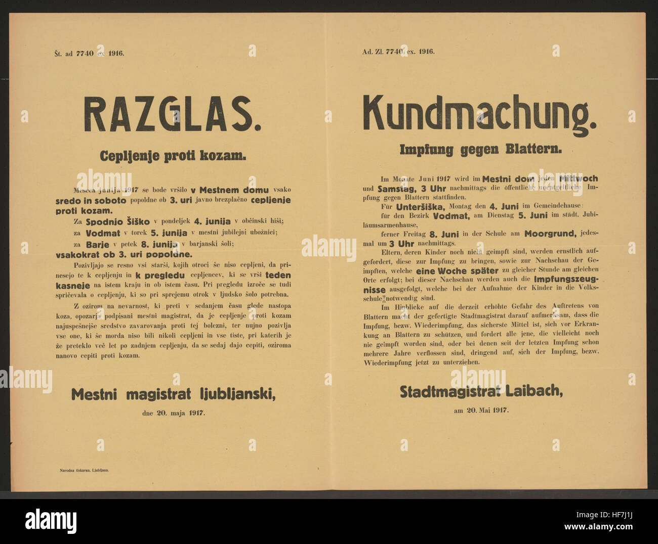 Smallpox vaccination poster hi-res stock photography and images - Alamy