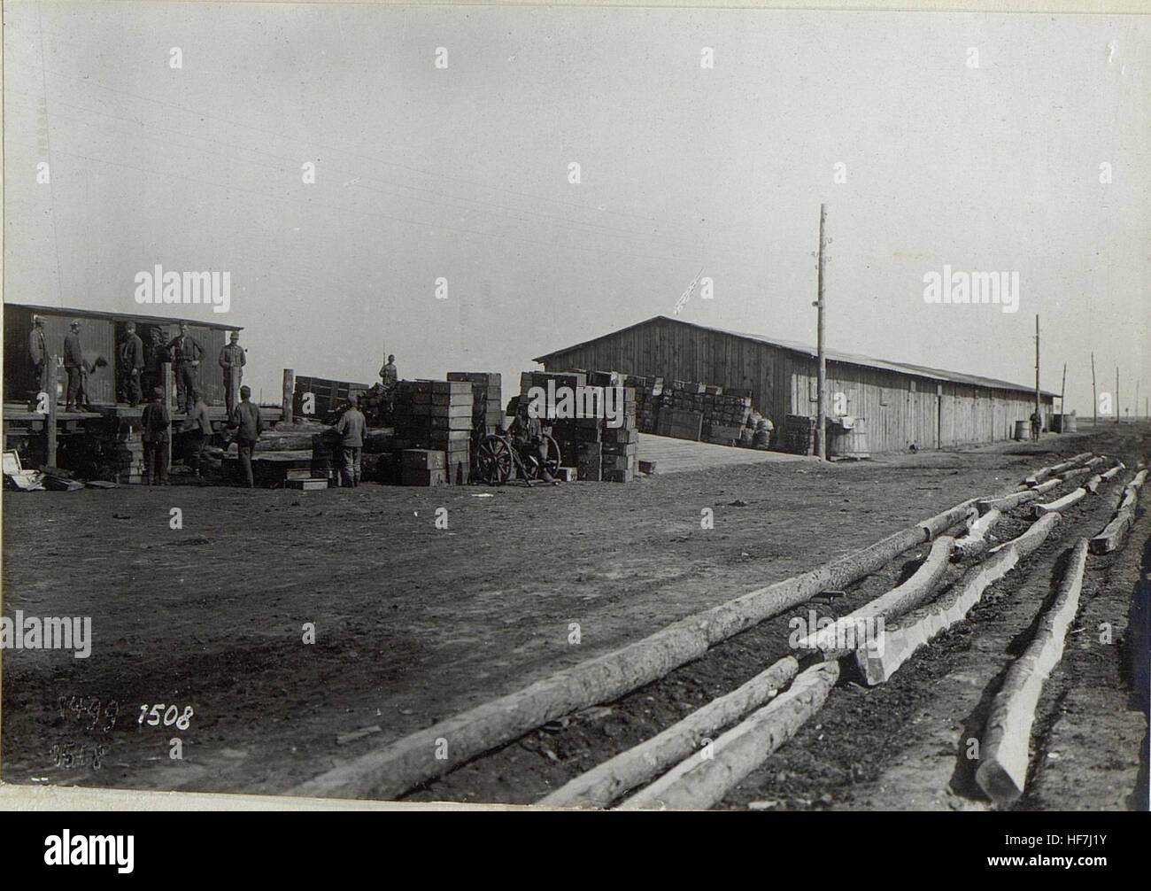 This image depicts infrastructure and factories on the Russian front ...