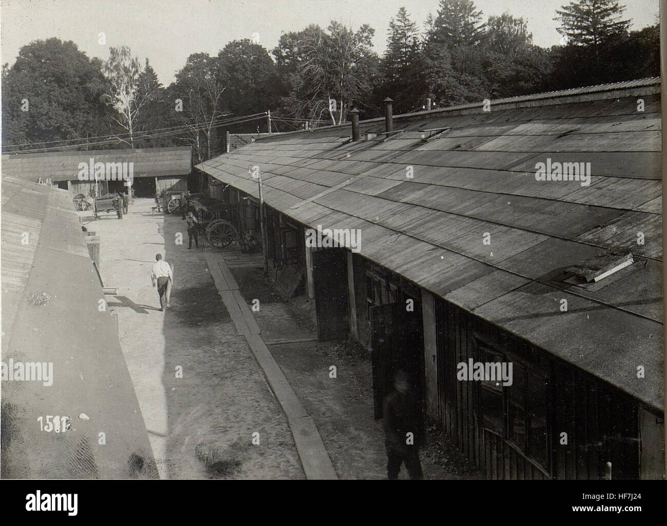 This historical map and drawing from World War I depicts infrastructure ...
