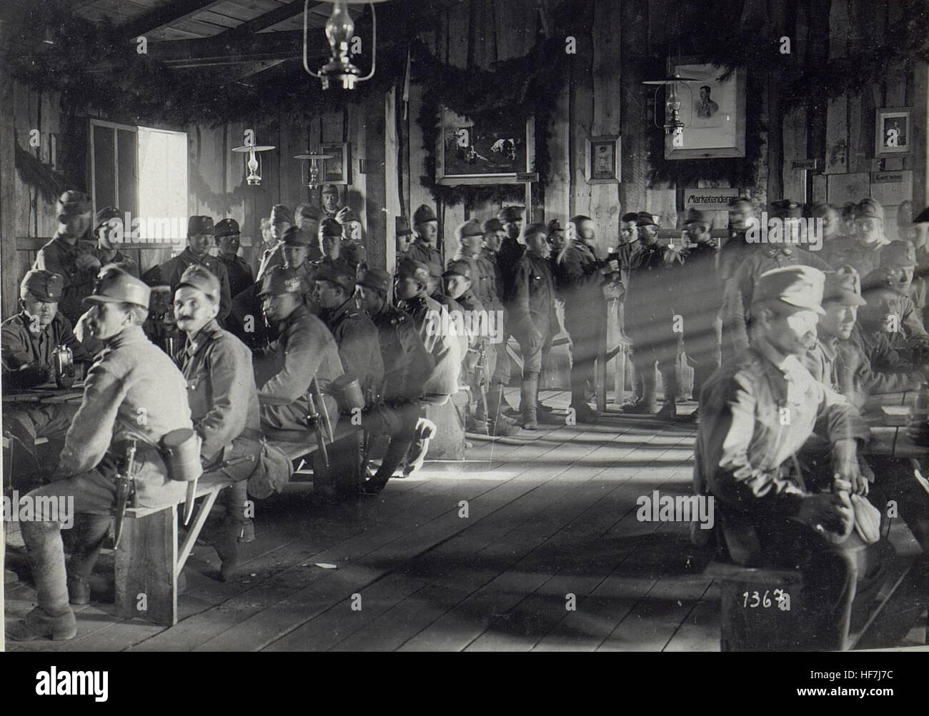 A historic image of a soldiers’ home near Kowel, situated on the ...