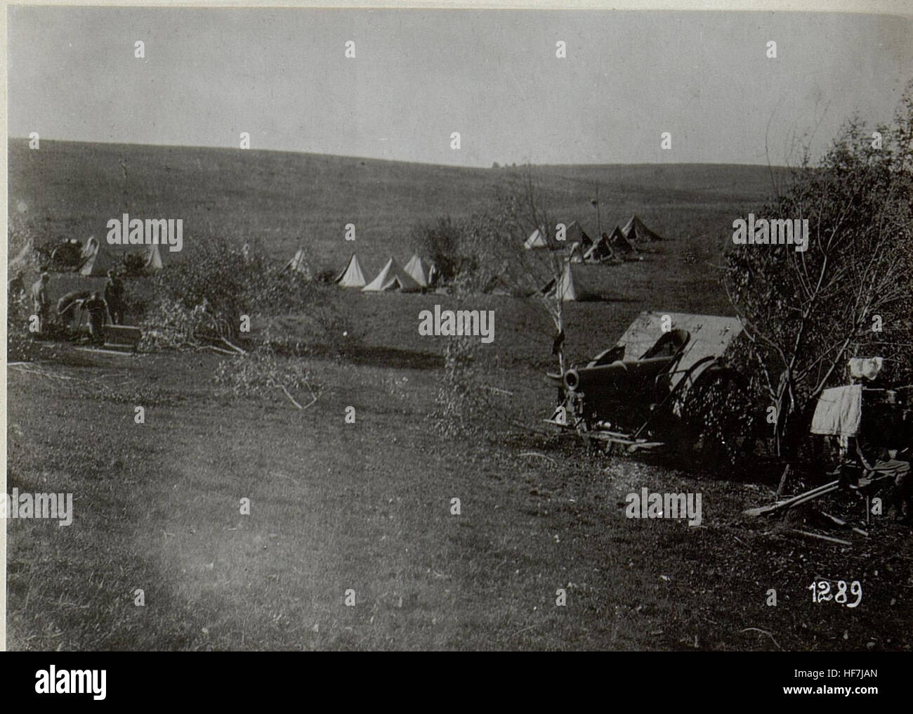 This image depicts weapons on the Russian front during World War I ...