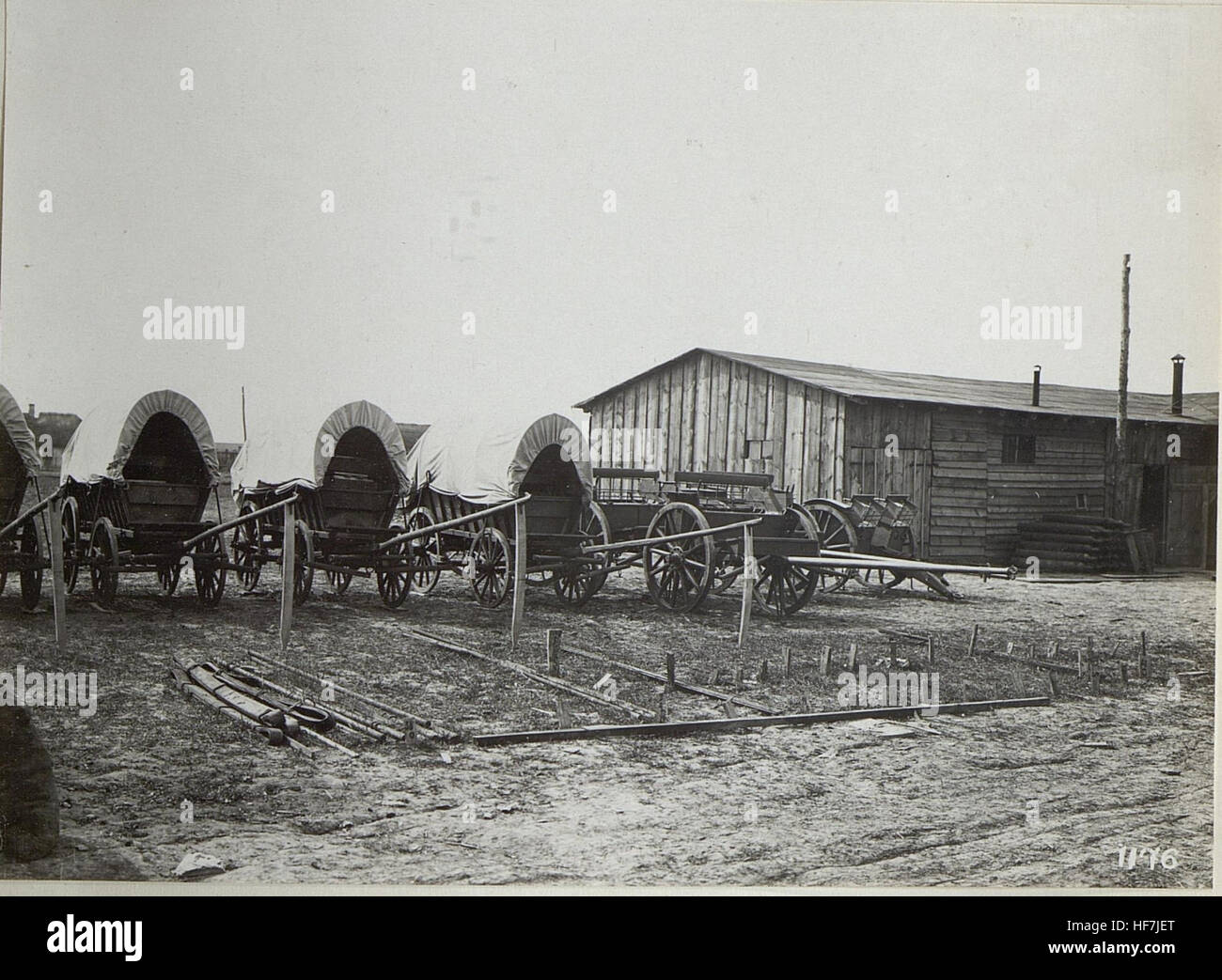 This image depicts a military site from World War I, specifically an ...