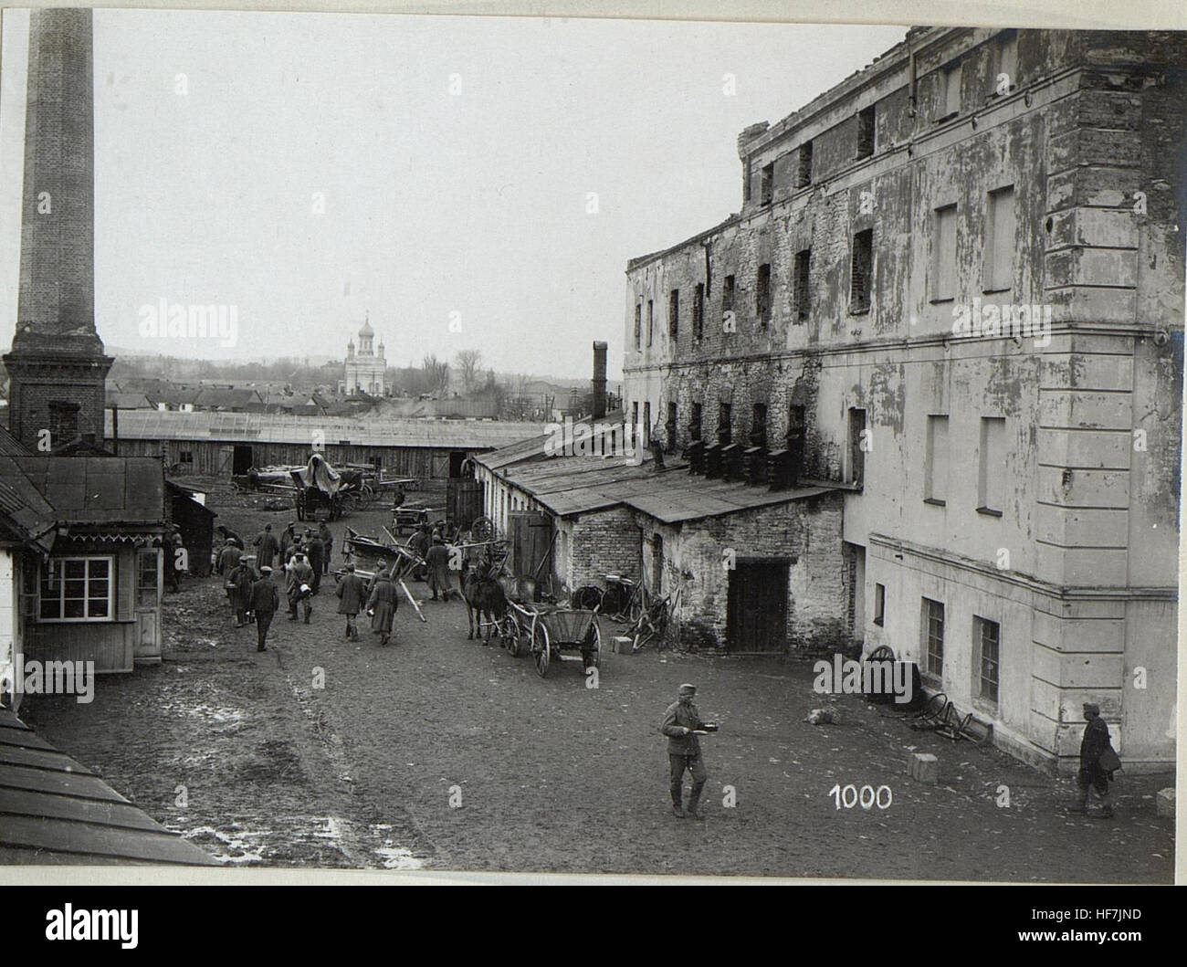 This historical image, depicting woodworking in wintery Galicia during ...