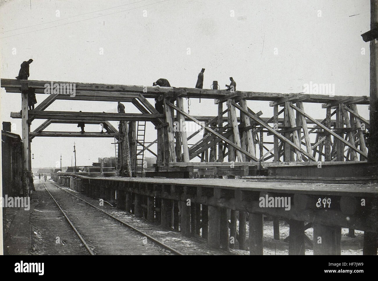 This historical image shows dock and lifting facilities in Eastern ...