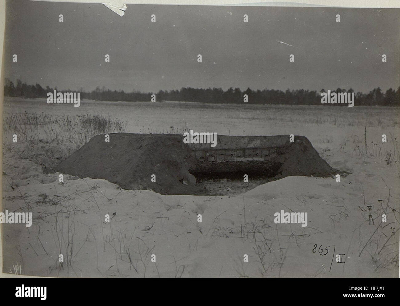 This image shows explosives testing on the Russian front during World ...