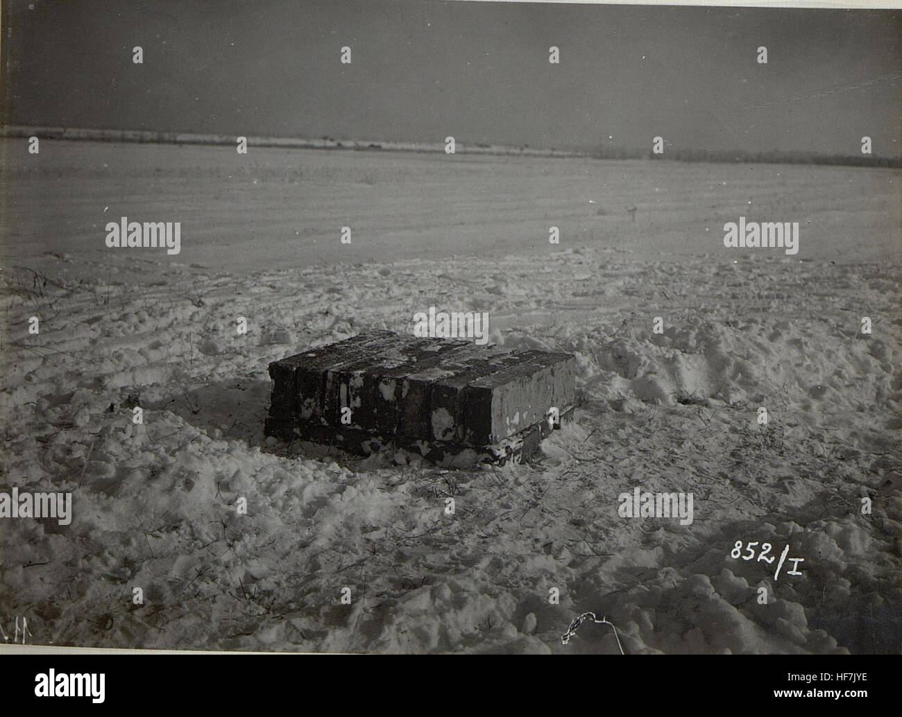 This historical photograph shows the detonation experiments on the ...