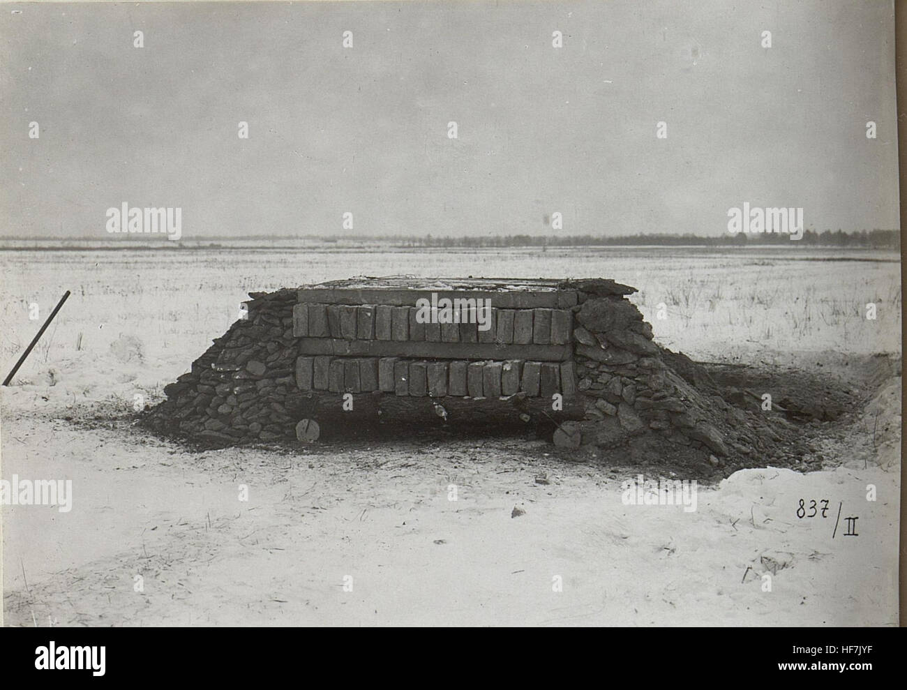 This historical photograph captures a detonation experiment on the ...
