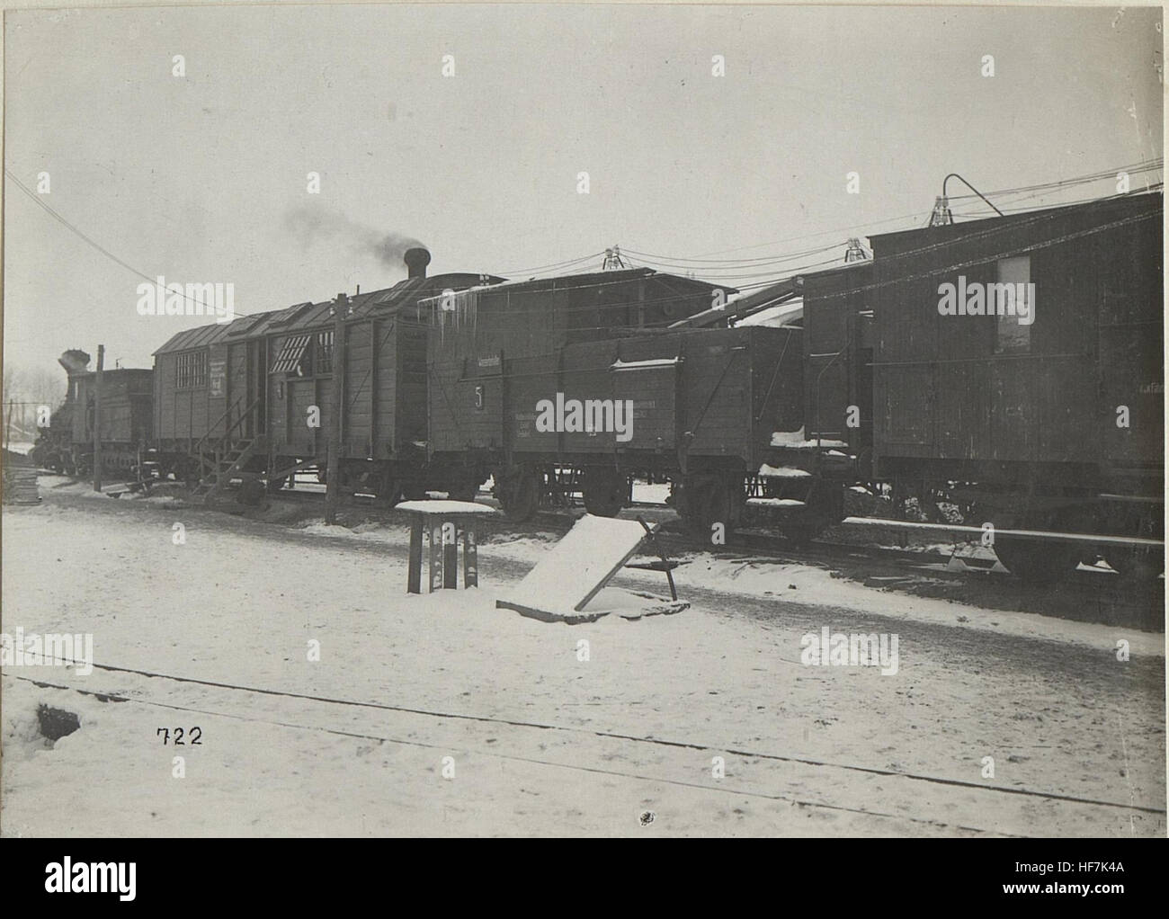 This historical photograph or map shows transportation hubs and supply ...
