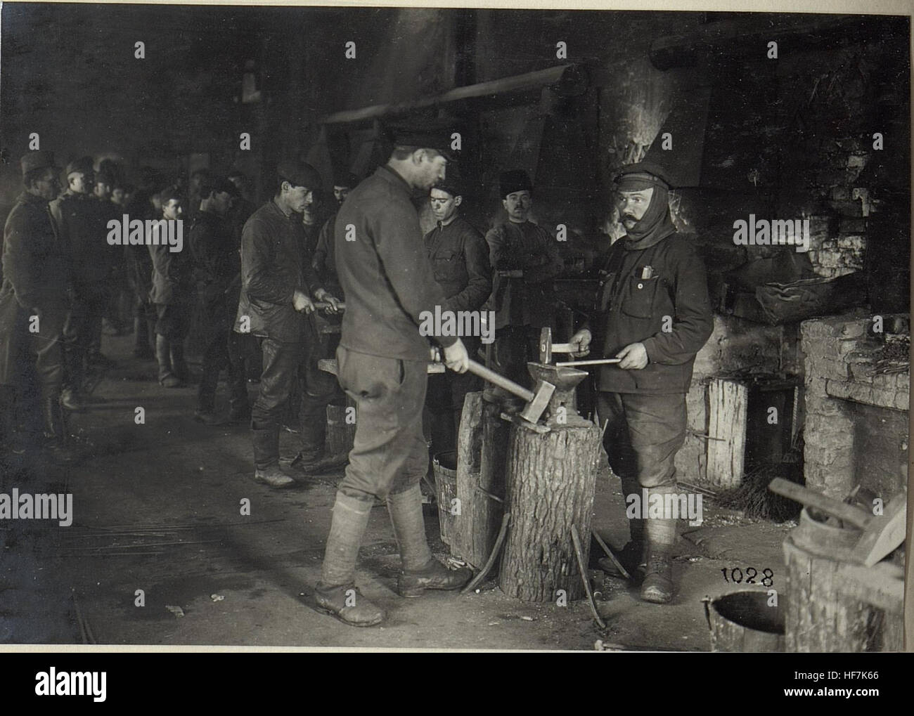 This image depicts metal and wood processing factories, likely used by ...