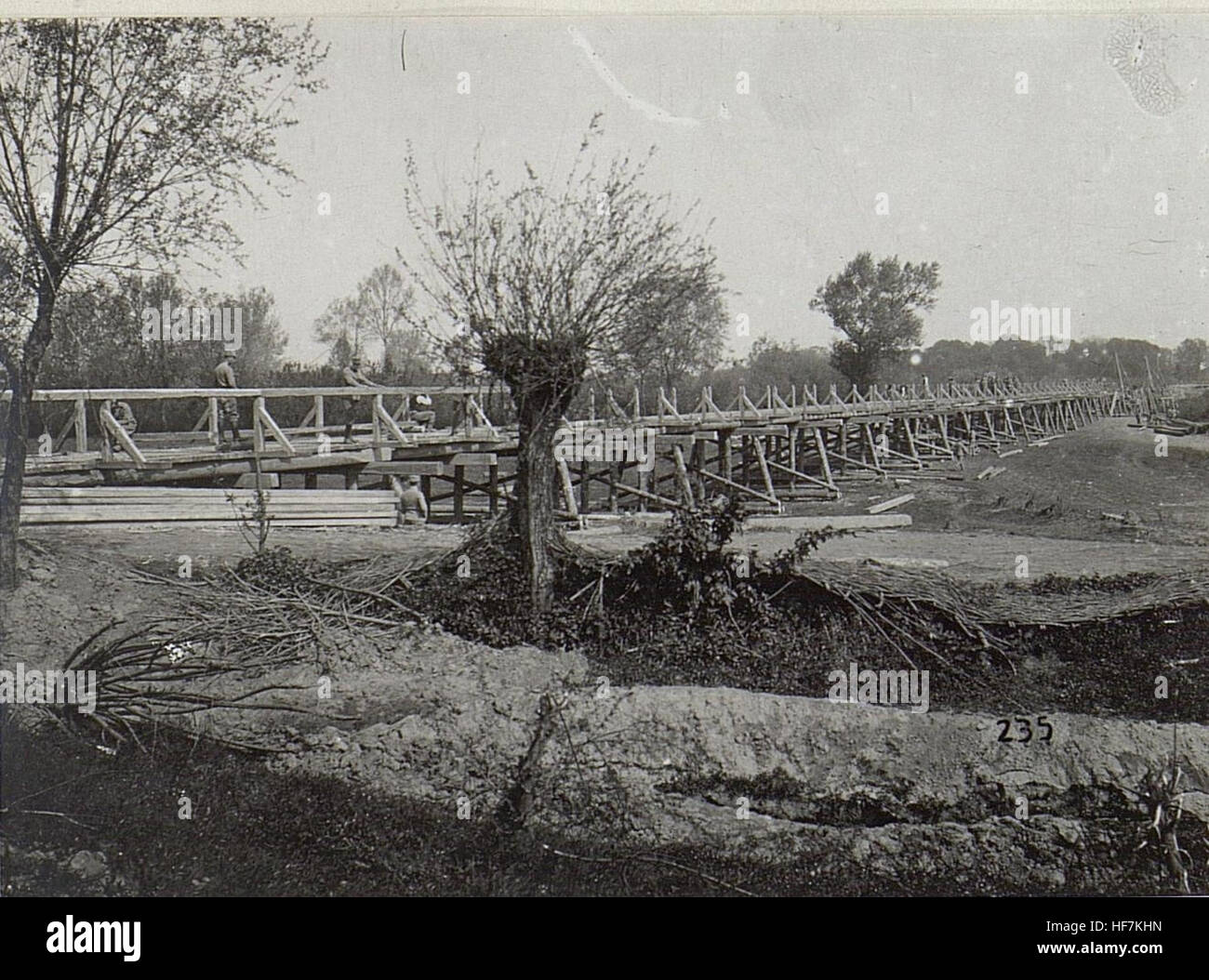 This historical photograph from World War I, part of the Kriegsalbum 95 ...