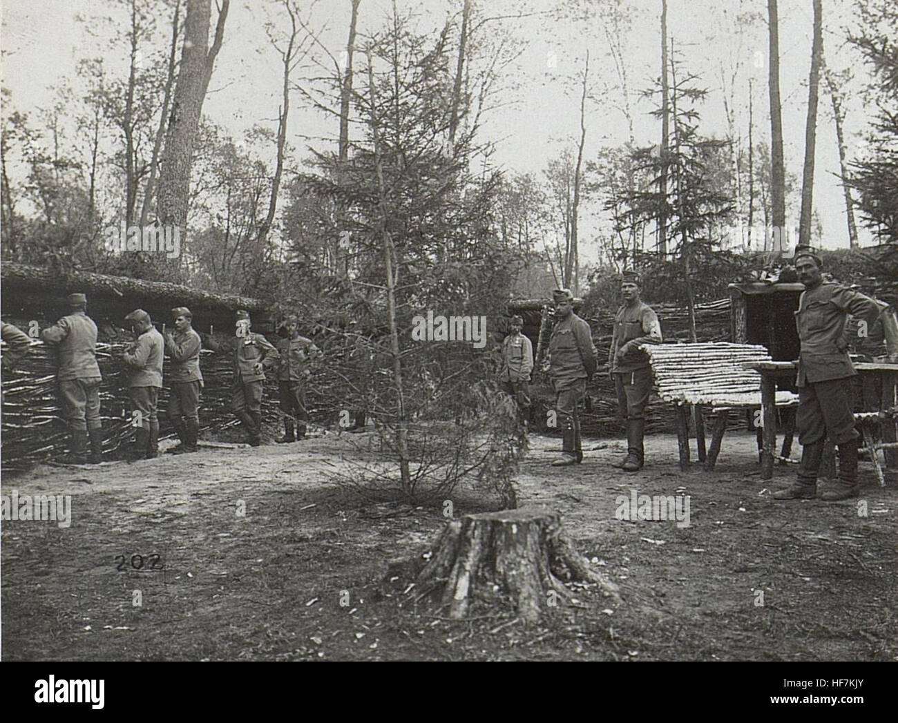 This historical image from World War I shows the 'Inftr. Stellung 1 ...