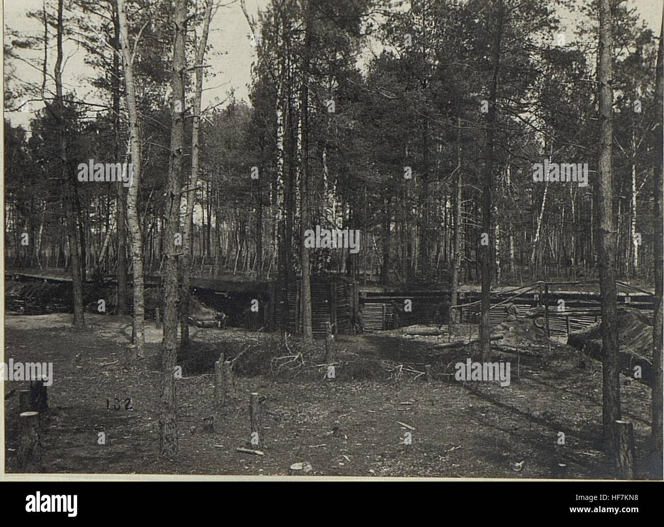 This image depicts a military map from World War I, part of the ...