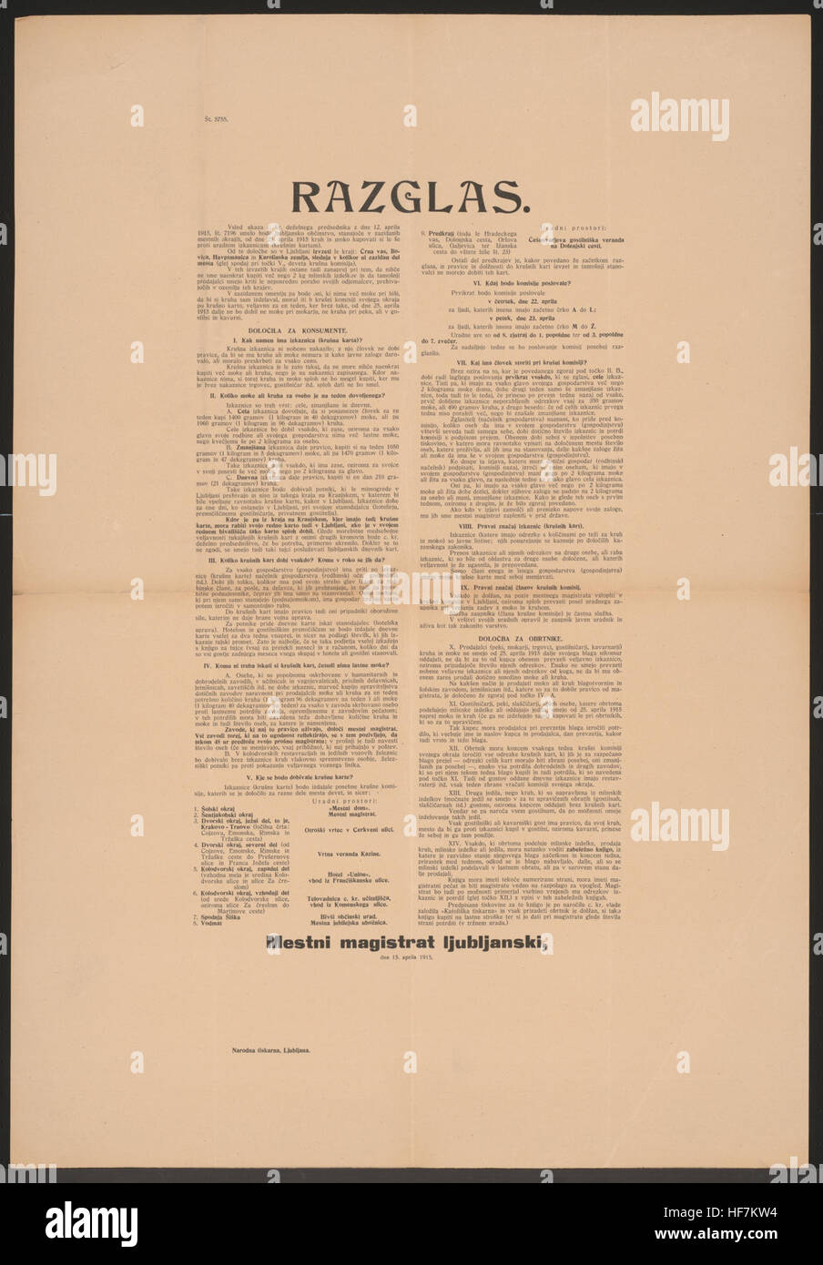 This document from 1915 outlines the regulations for the distribution ...