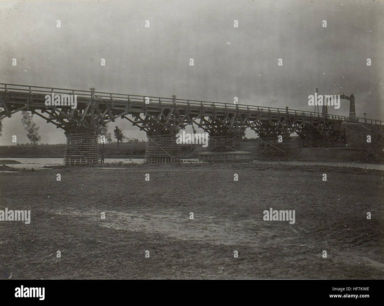 The *Etappenbrücke* (Stage Bridge) depicted in this photograph from the ...