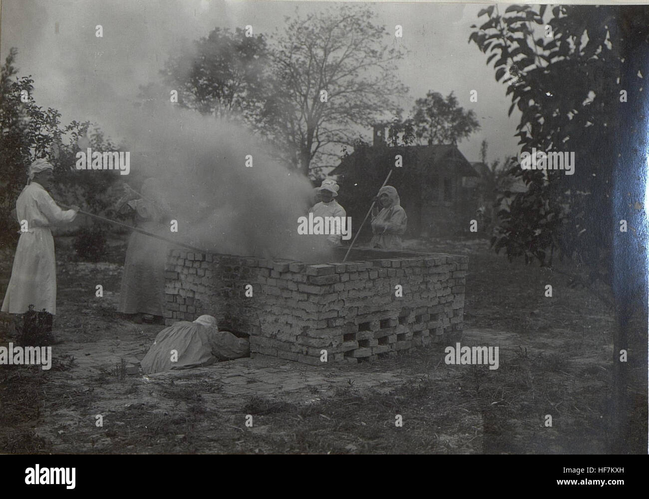 This photograph shows the Cholm Flecktyphus-Spital during World War I ...