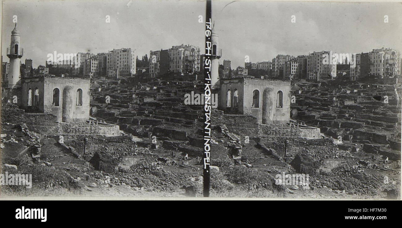 Images from the 1918 Great Fire in Stambul (now Istanbul), depicting ...